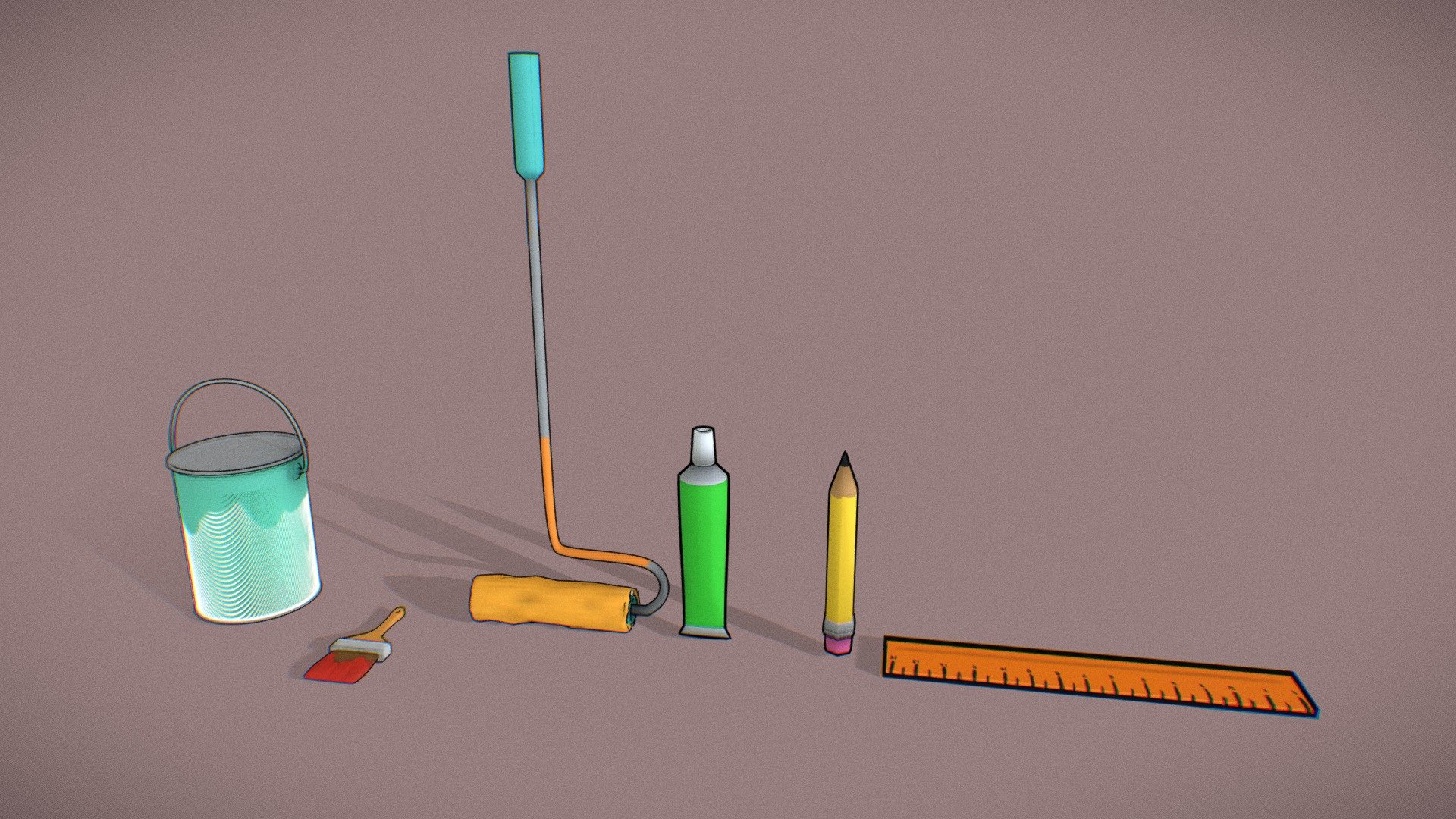 Painting assets pack rigged - Buy Royalty Free 3D model by ...