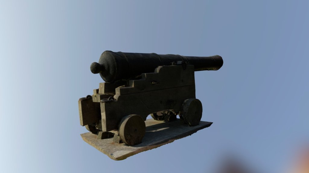 Second Gun Above the Inner Harbour - 3D model by bu_maritimearch ...