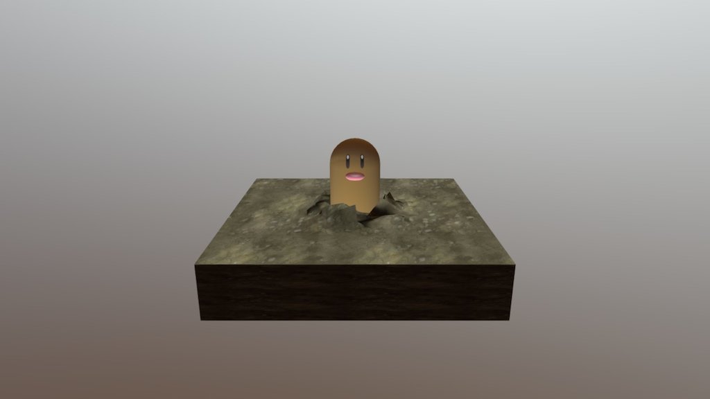 50 - Diglett - 3D model by Ricky (@iamricky) [bce04d1] - Sketchfab