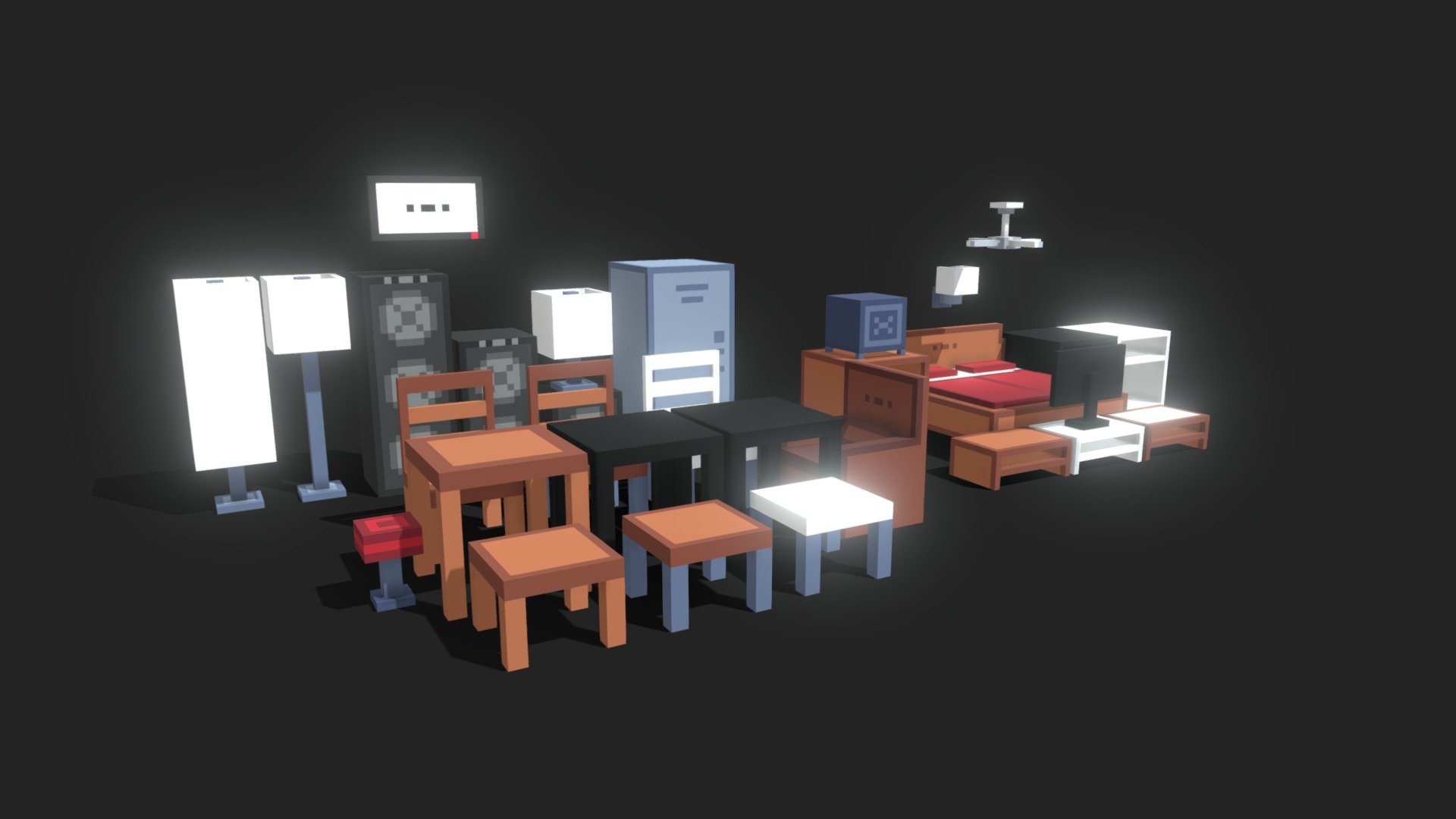 Simple Furniture - 3D model by FL7 (@FL7_) [bce4b85] - Sketchfab