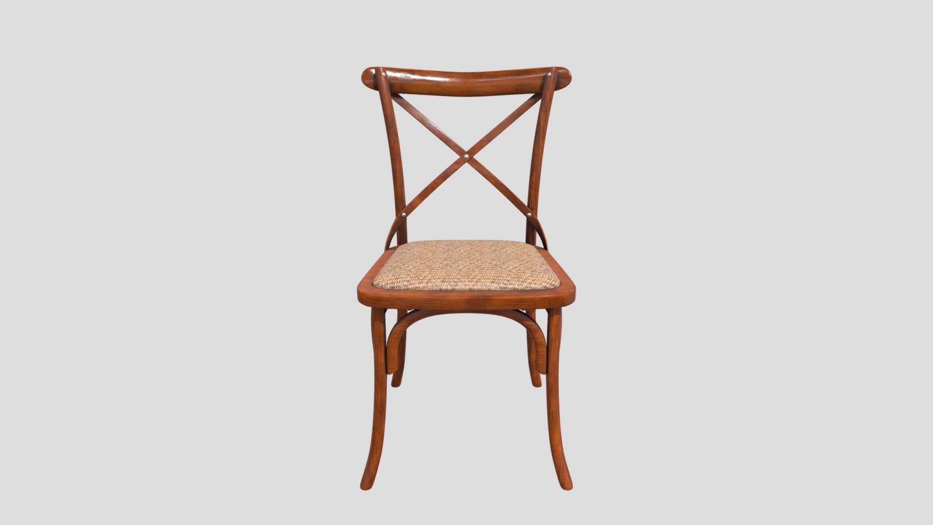 Cross dining chair rich brown - Buy Royalty Free 3D model by ...