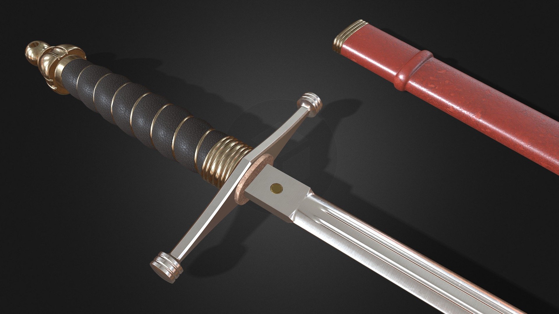 Scottish Cross Hilt Broadsword - Buy Royalty Free 3D model by Manfred ...