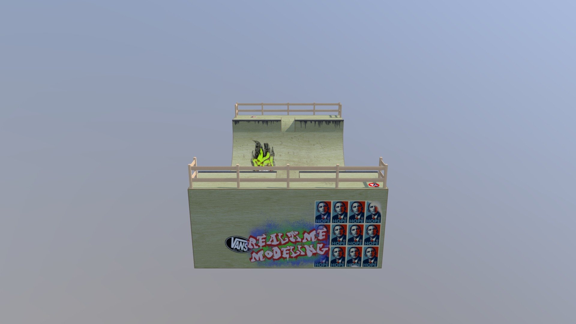 Skatepark Ramp Textured - 3D model by bsardelli [bcecaae] - Sketchfab