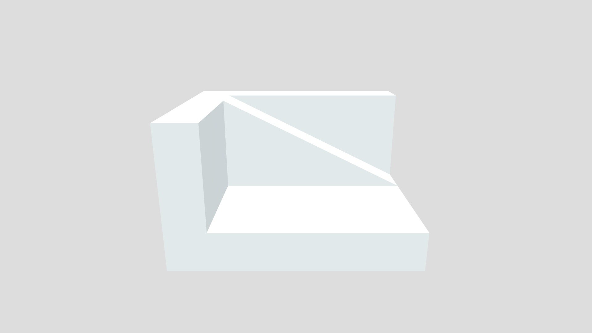 Cube With Slope - 3D model by TherinVai [bcee0fb] - Sketchfab