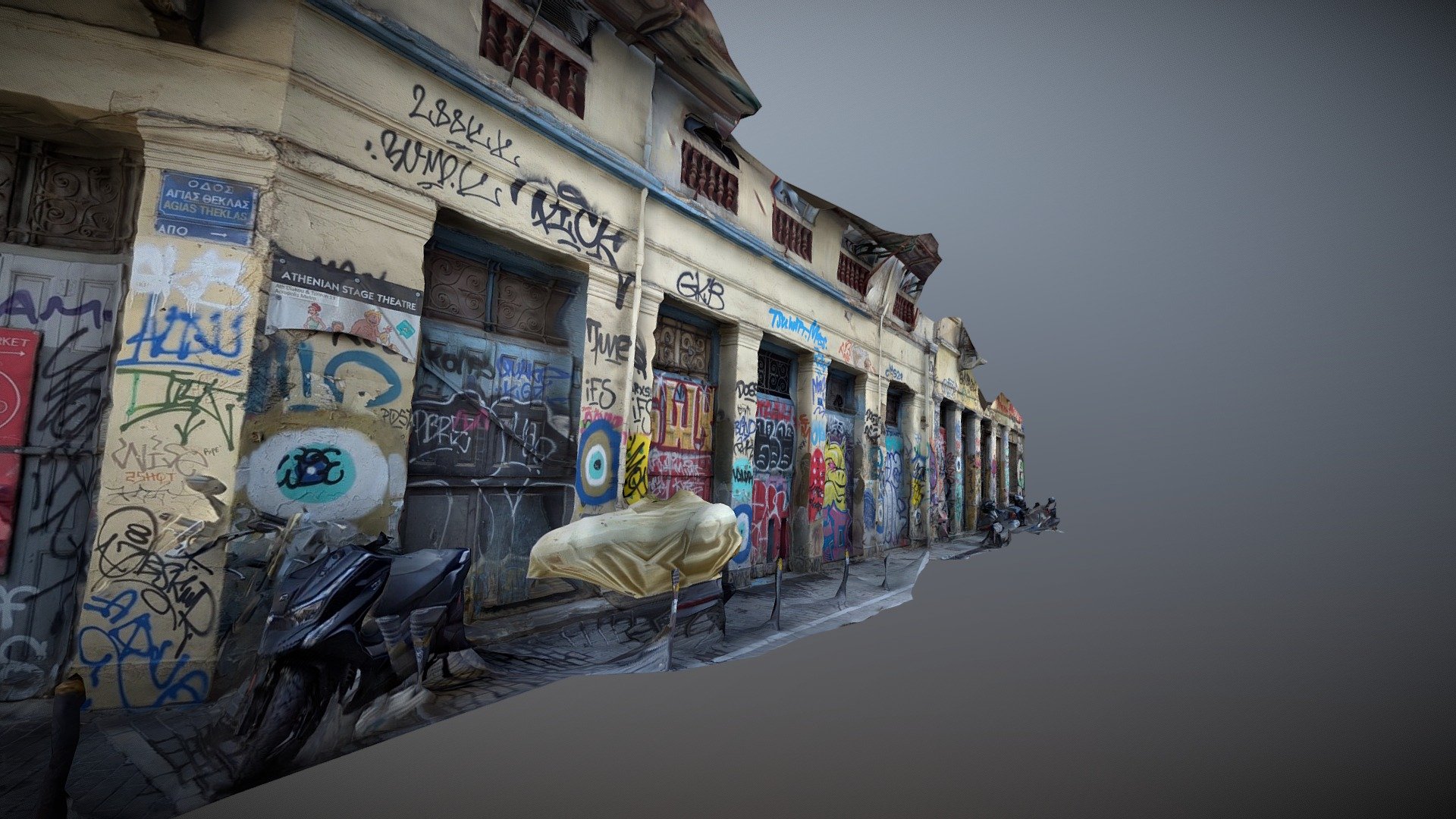 Greece Athens Grafiti - Download Free 3D model by Wavebe [bcf25ee ...