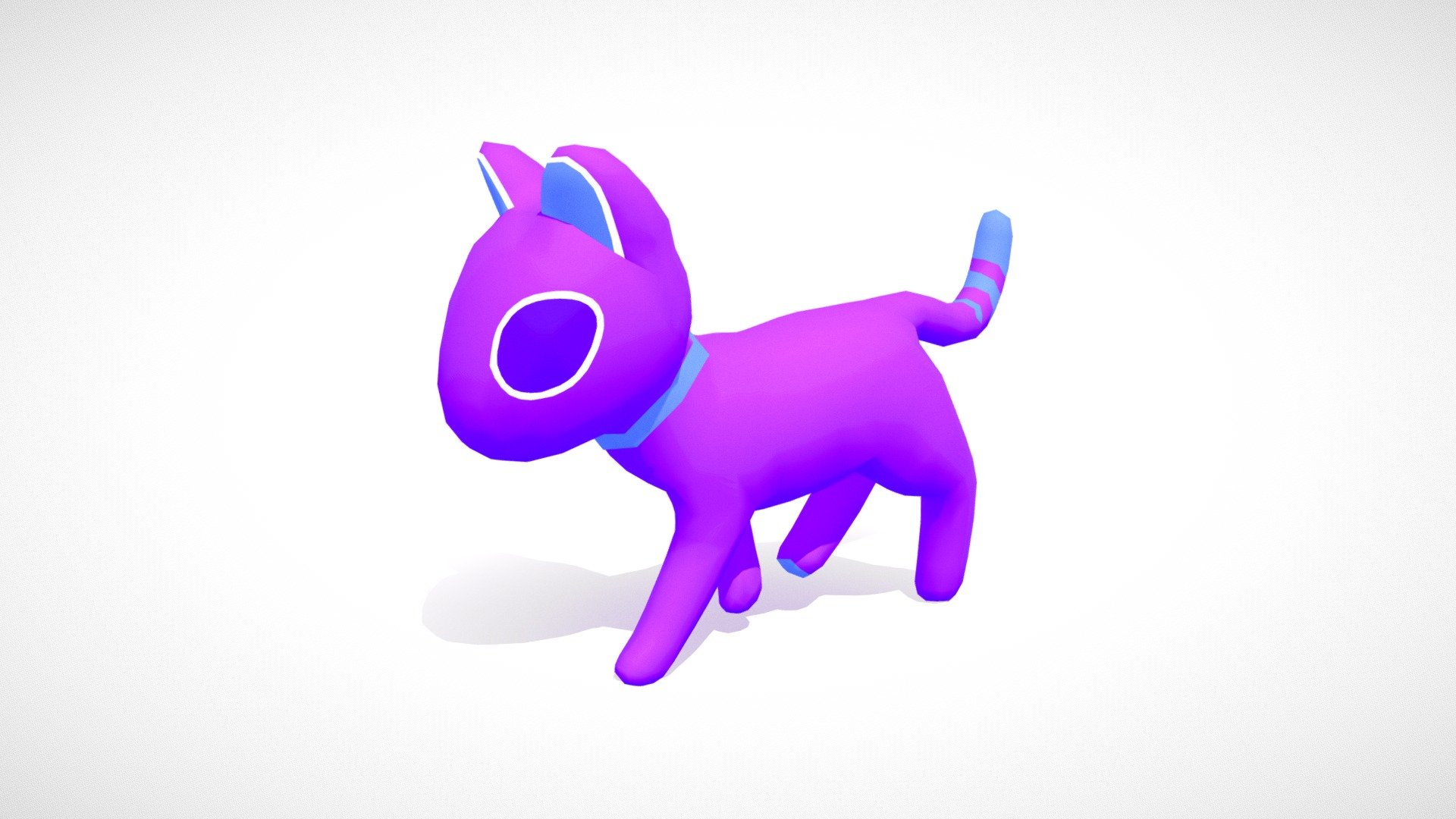 Purple Cat - 3D model by Violaine [bcf4926] - Sketchfab