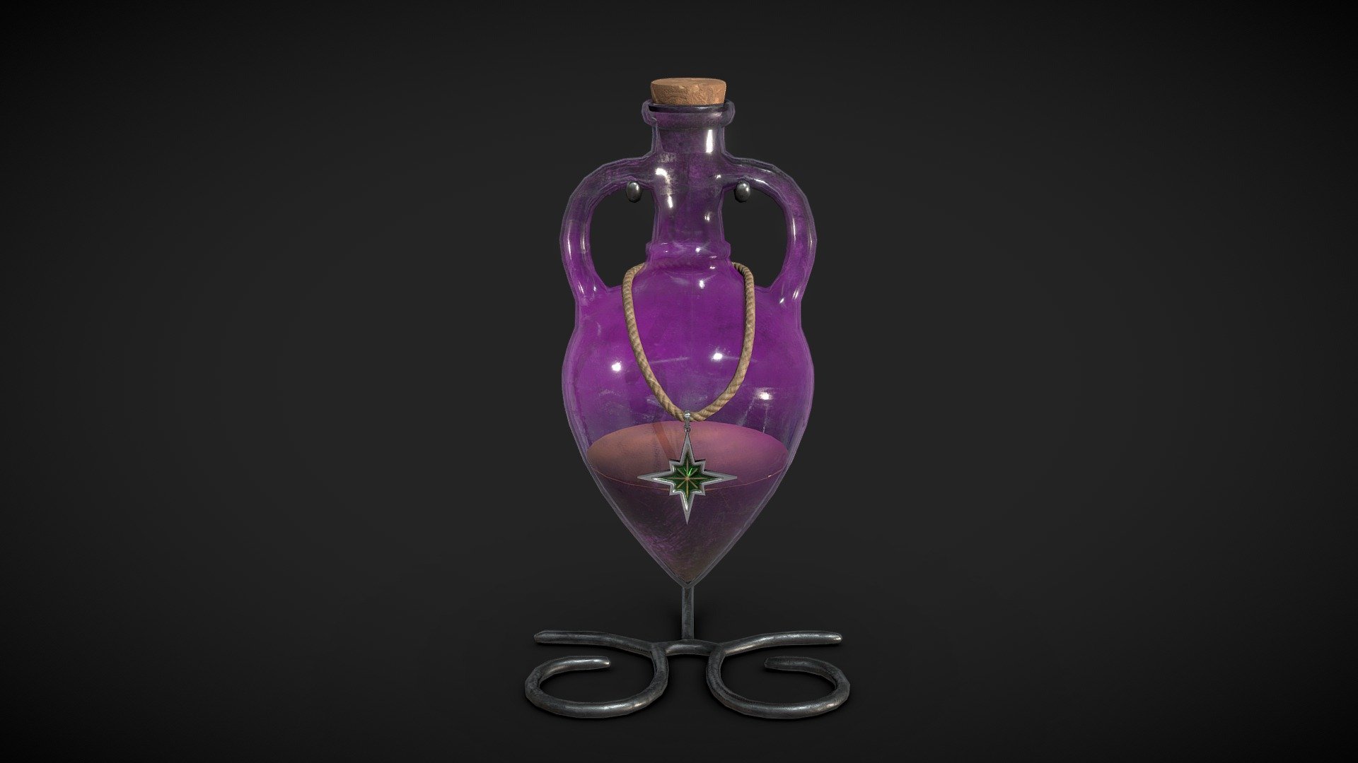 Magic Potion Bottle - low poly model - Buy Royalty Free 3D model by ...