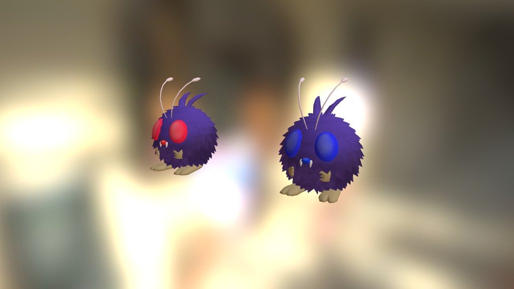 Pixelmon Model - Venonat - 3D model by Xander (@elxanderomg) [bcfa488 ...
