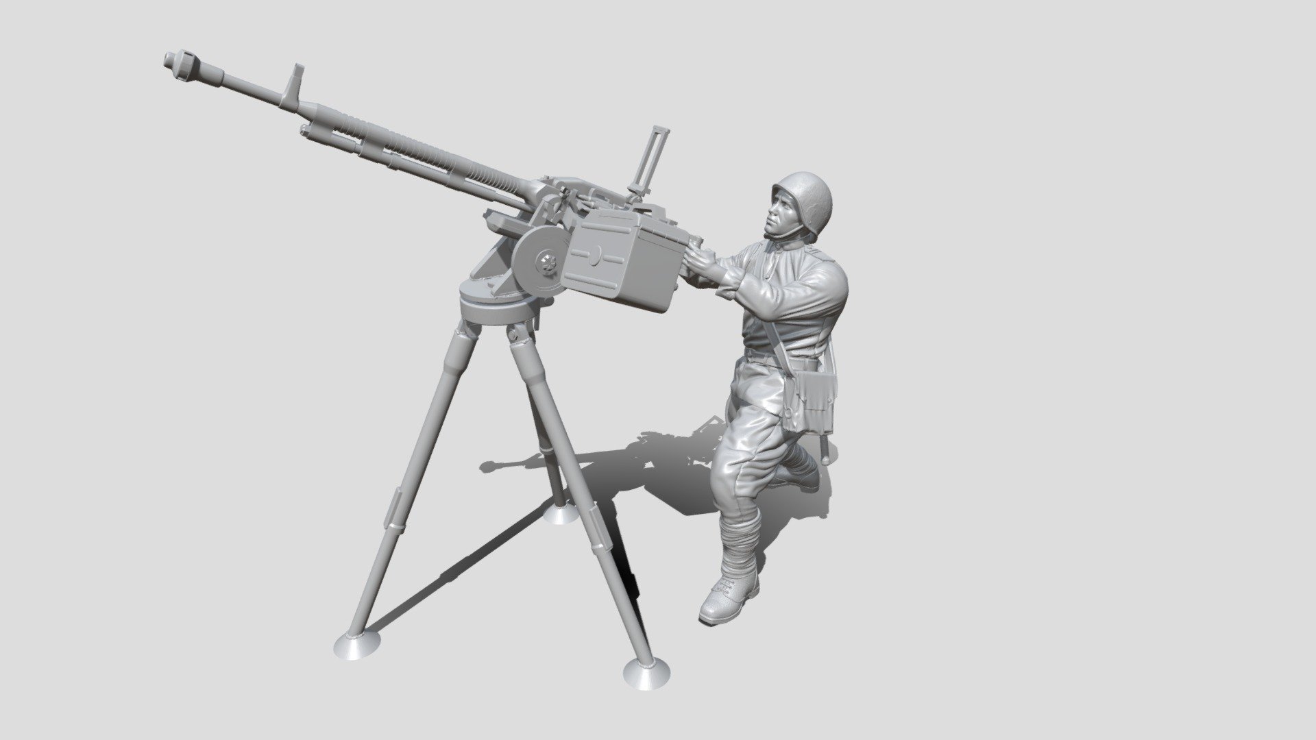 Soldiers 12.7 Dshk AA Machine Gun Ver2 - 3D model by Zenislew [bcfc9a1 ...