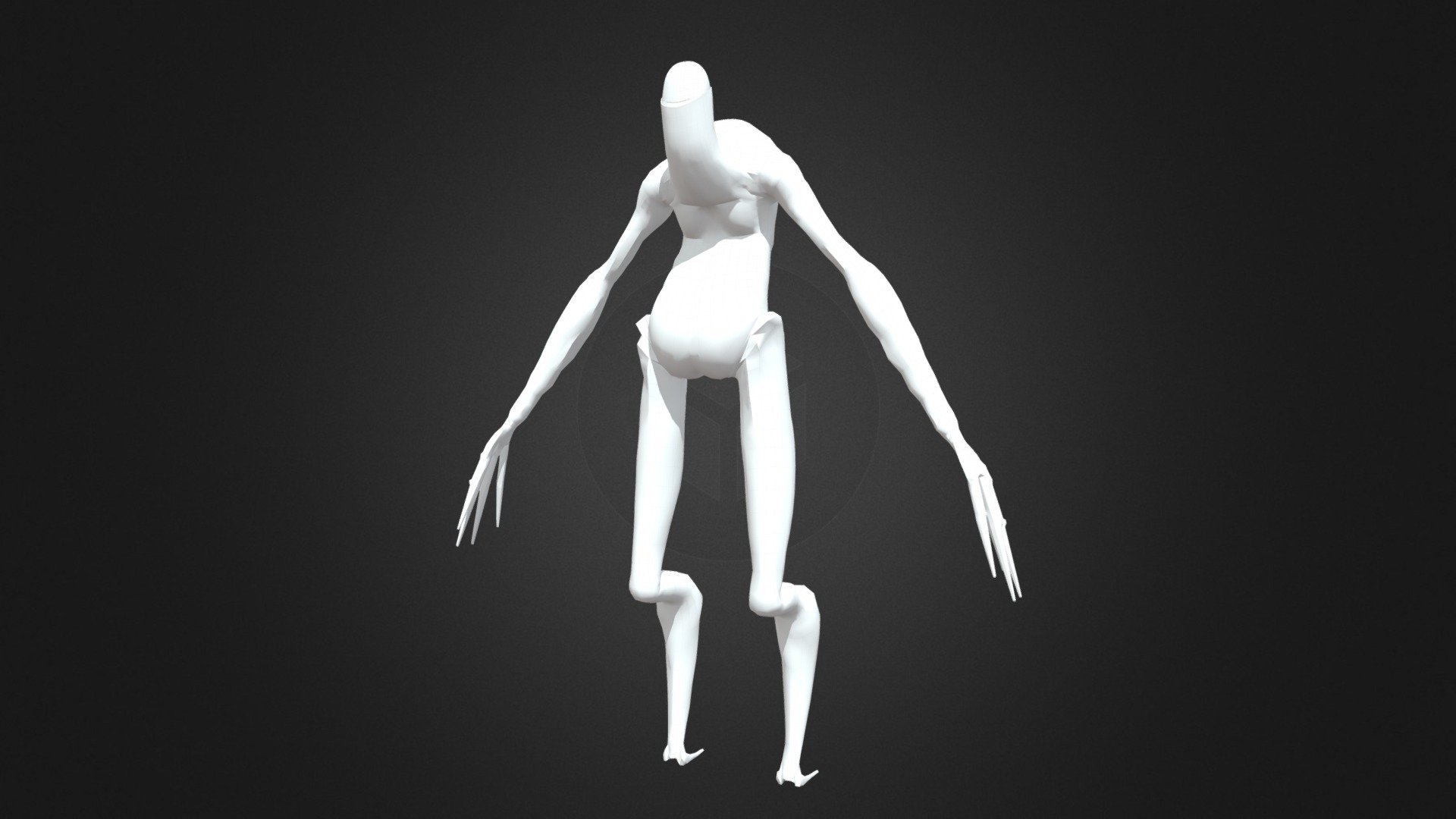 WIP Horror creature low poly tpose 👹 - 3D model by YukiTori [bcfcd8b ...