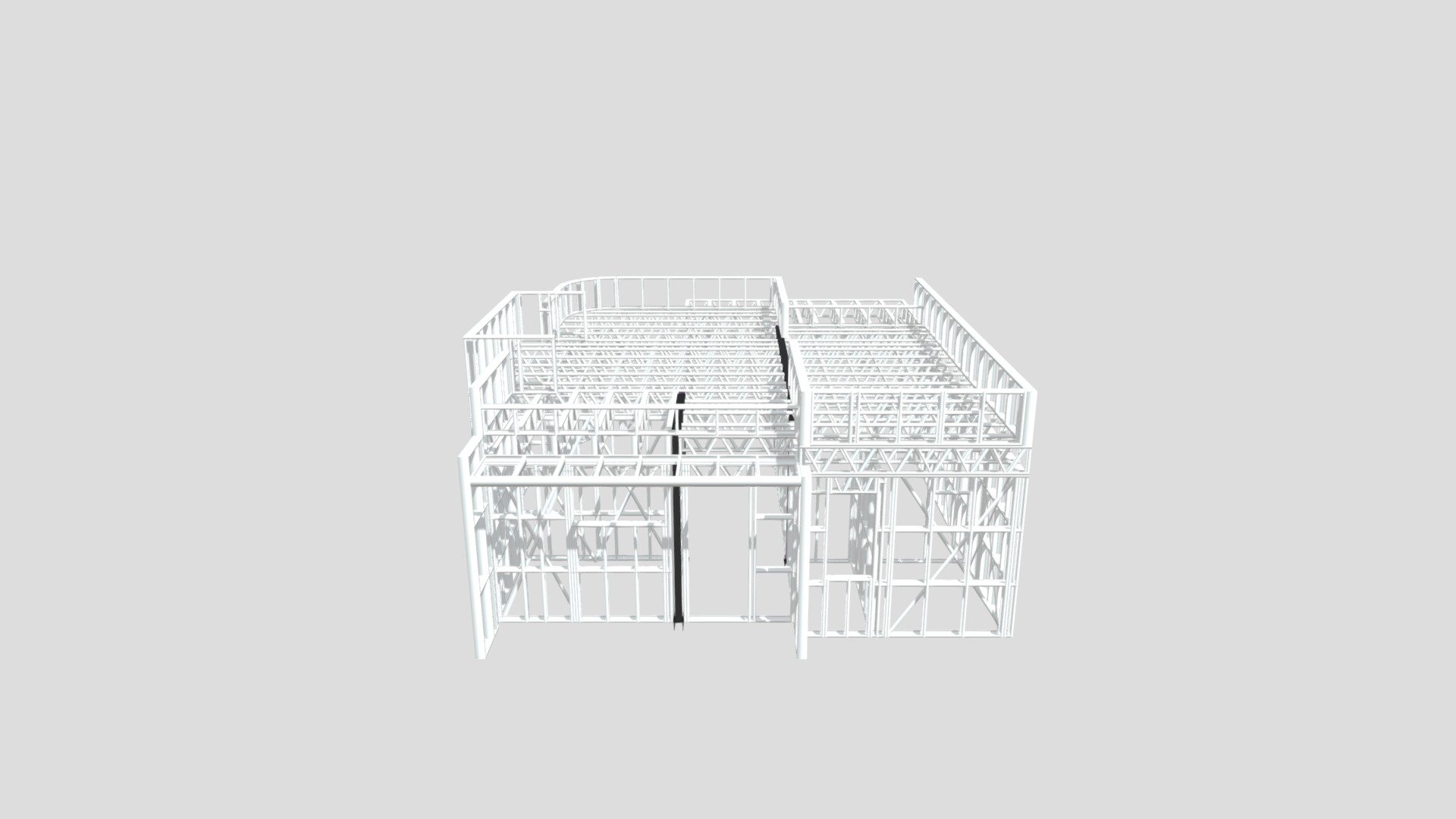 Modern Curved Unit 1- Story - 3D model by HonorBuilt Homes & Studios ...