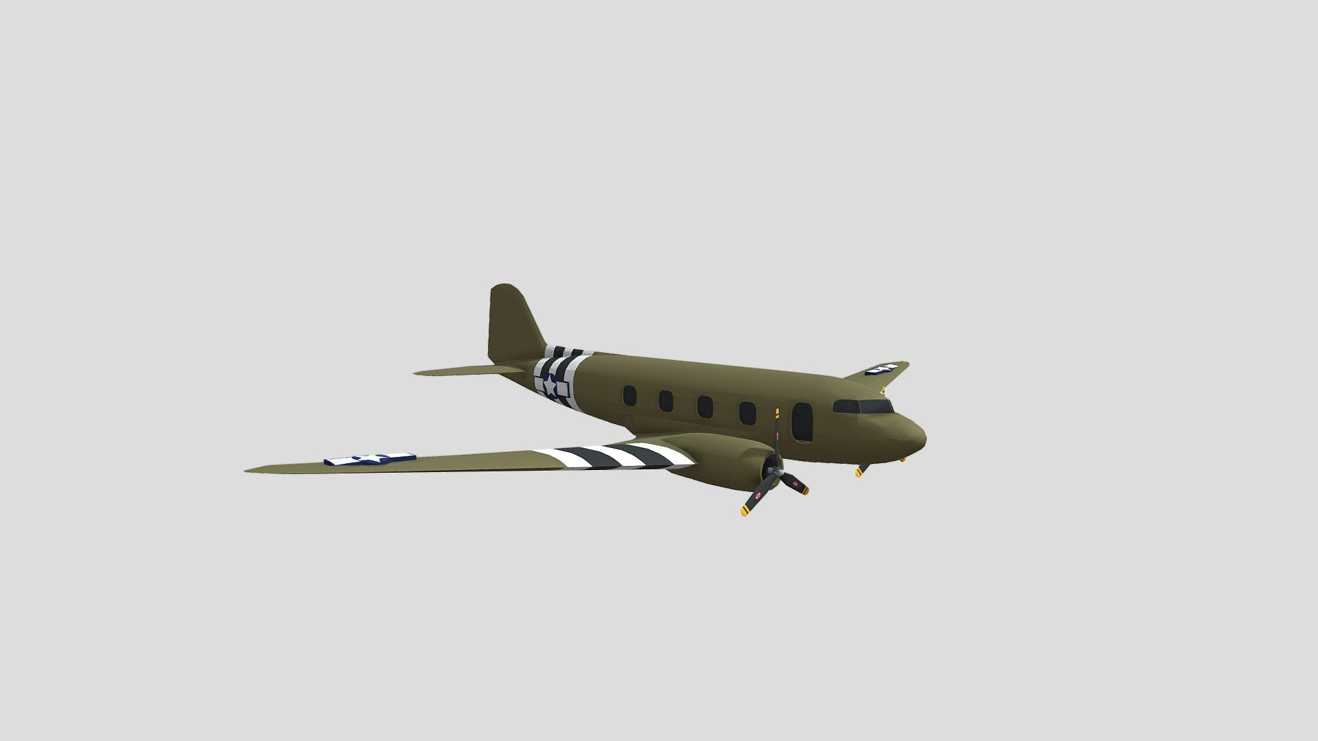 Douglas C-47 Skytrain - Download Free 3D model by Spark_Customs ...