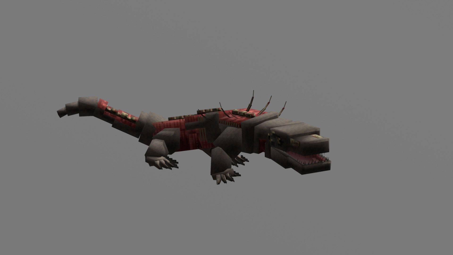 SCP-682 (Low-Poly/Minecraft Style) - 3D model by Soap69420 [bd027f7 ...