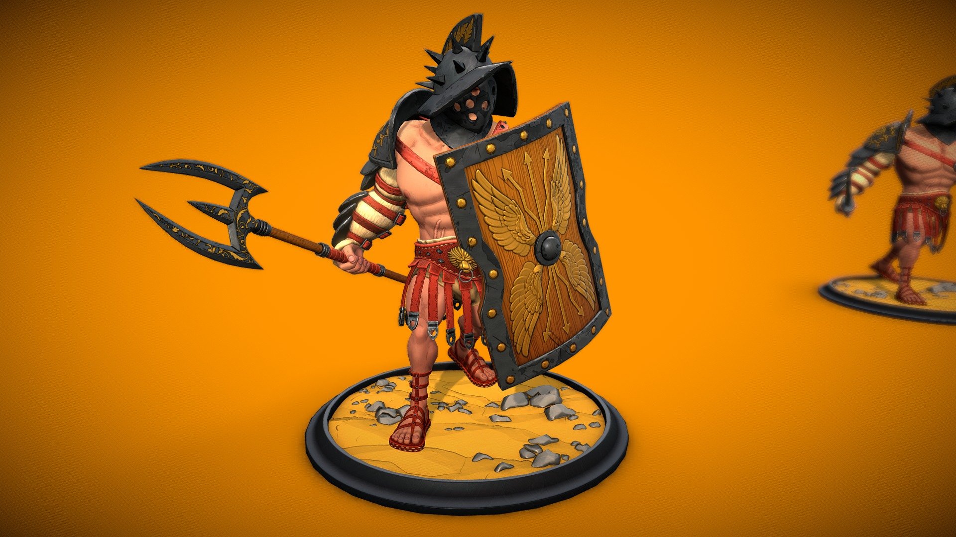 Gladiator (Stylized Game-Ready Character) - 3D model by serjkt [bd034e6 ...