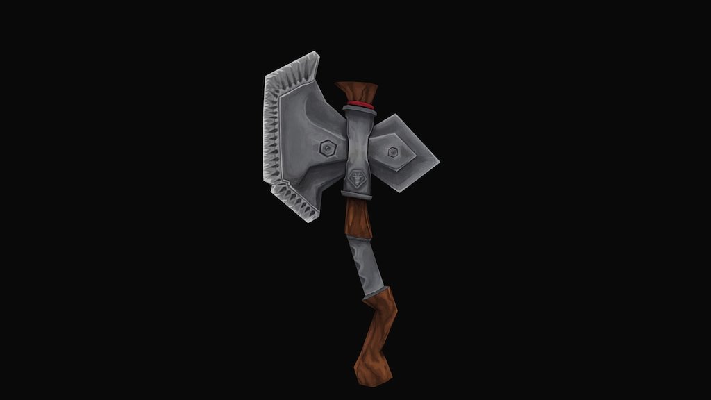 Handpainted Onehanded Axe - 3D model by Halfy (@halfyz) [bd08d12 ...