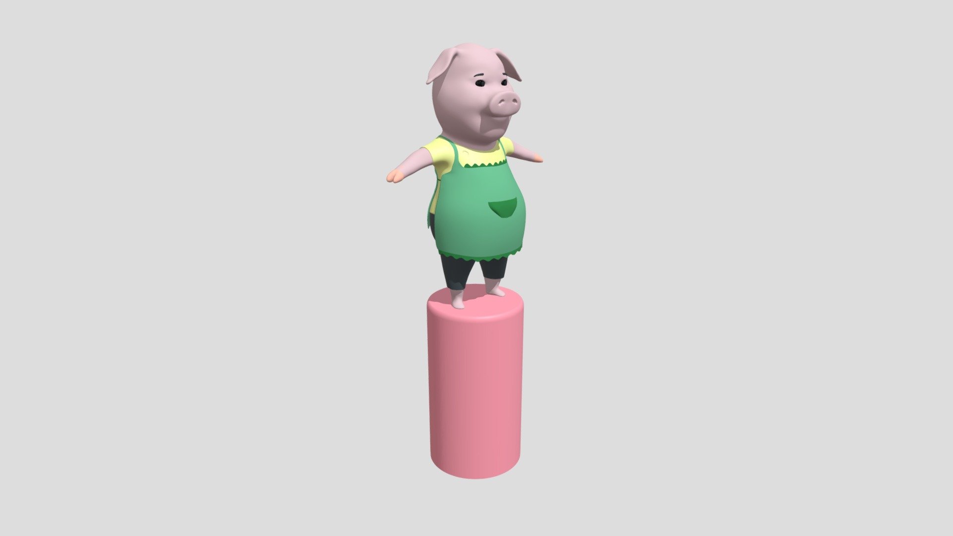 Female pig character - 3D model by pushkxr2 (@fauxop) [bd0b6ea] - Sketchfab