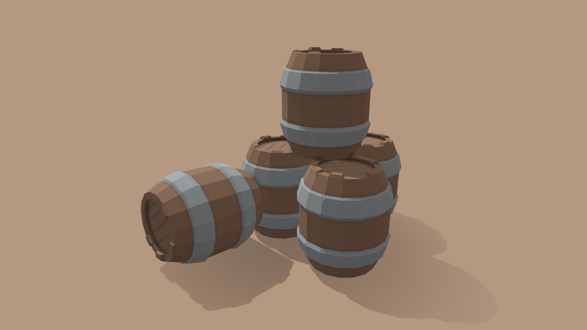 Low Poly Barrels - Download Free 3D model by Sam Torres (@samtorres ...