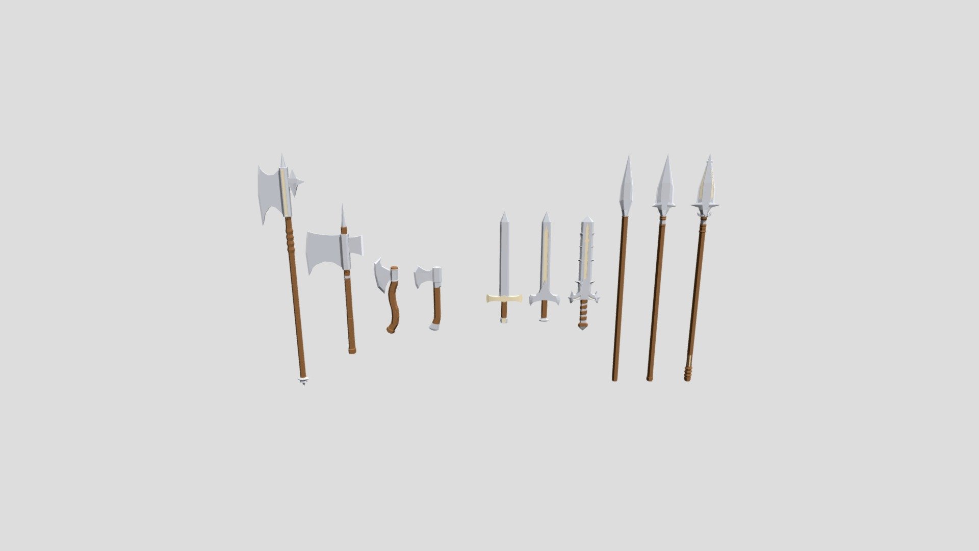 Lowpoly Medieval weapons pack - 3D model by Felipe Augusto (@felipe.a.s ...