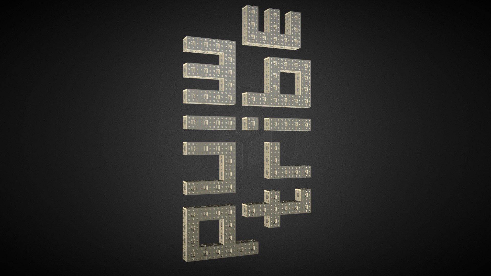 Mind Tribe logo as a Menger Sponge - 3D model by cgdougm [bd0e02f ...