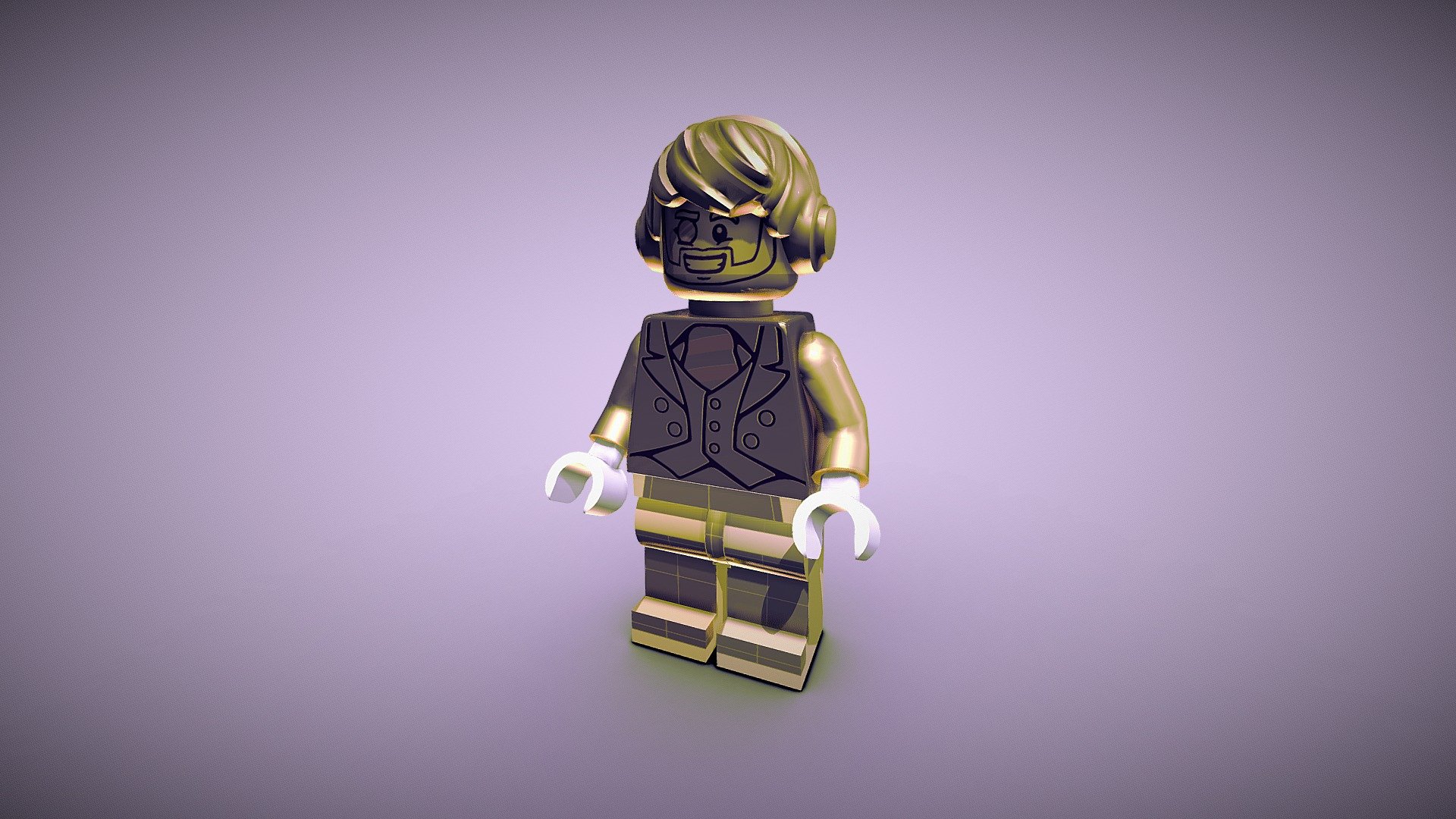 Golden Lego minifigure - Download Free 3D model by industrial_Lego ...
