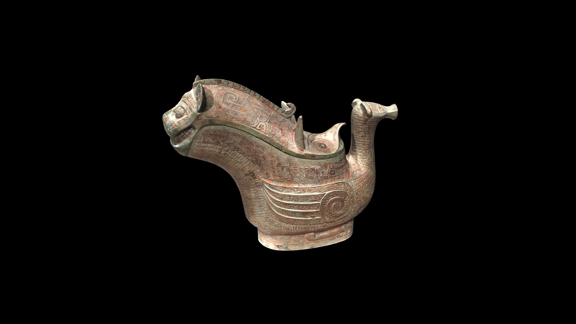 Chinese Bronze Gong Vessel - 3D model by danderson4 [bd0f9eb] - Sketchfab