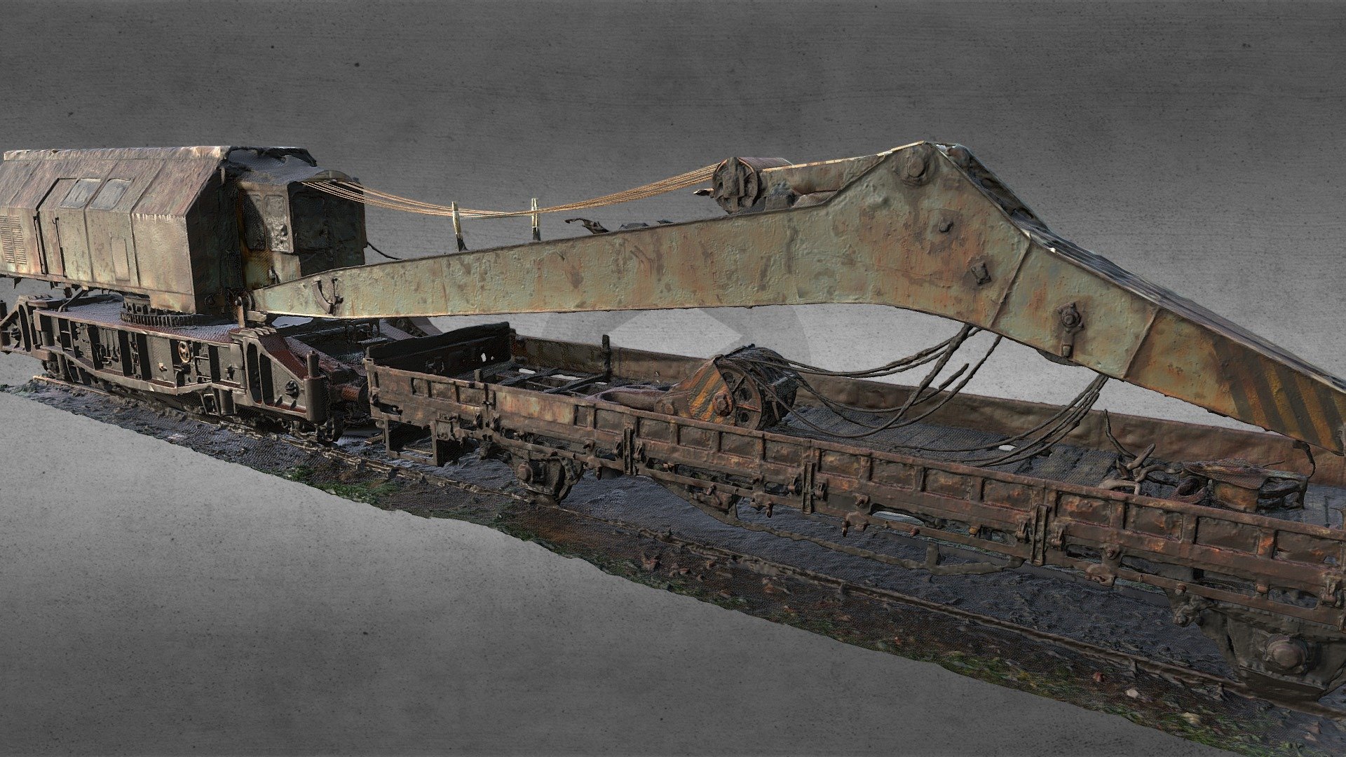 Rusty Railroad Crane - Buy Royalty Free 3D model by Exploring Europe ...