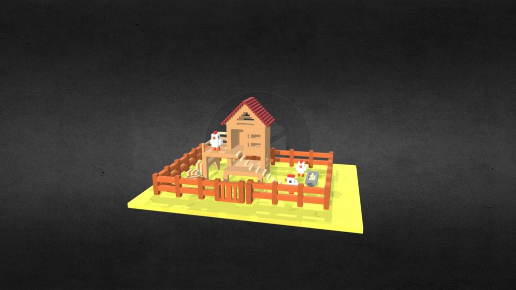 Chicken Pen - 3D model by deborafranciska [bd13b38] - Sketchfab
