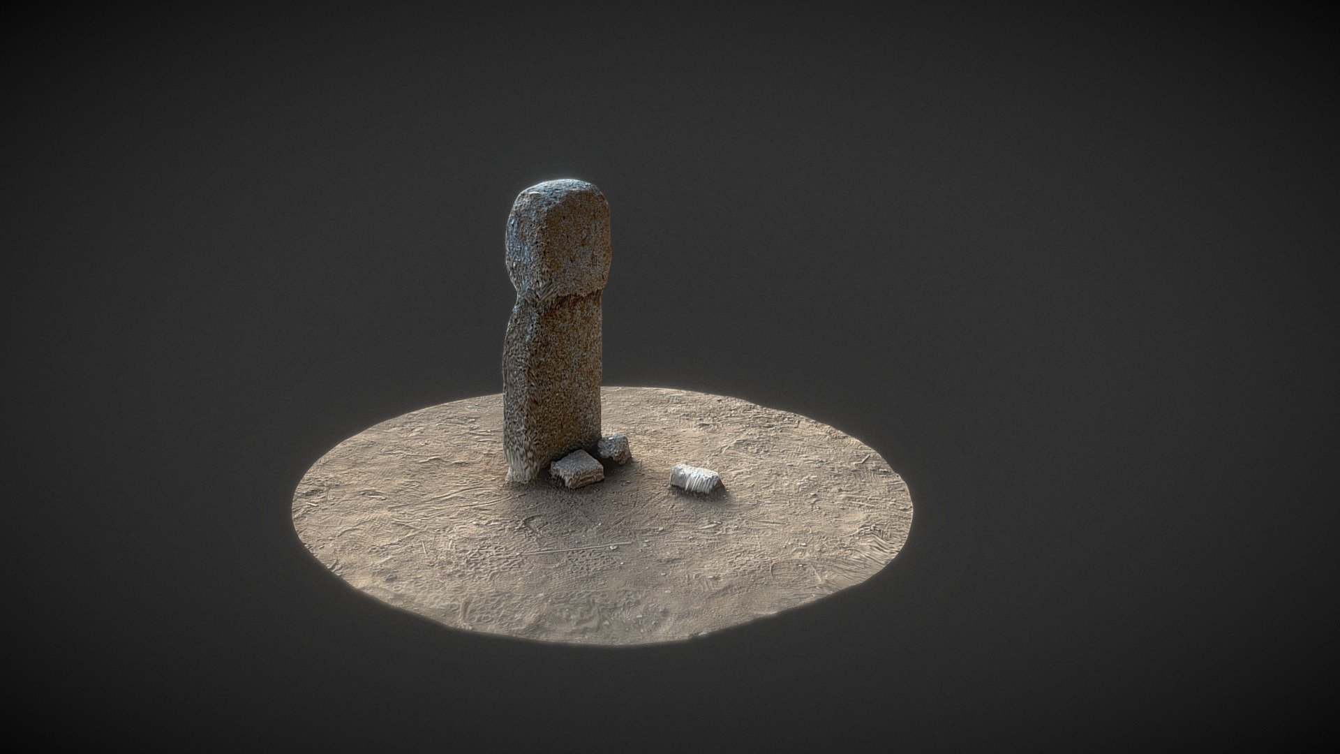 A Concrete Block Used a Cricket Stumps - Download Free 3D model by ...