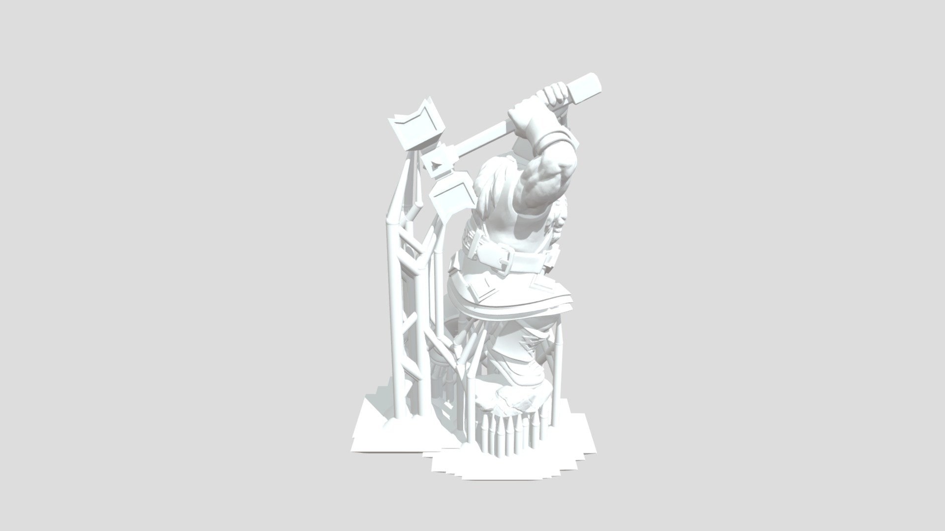 dwarf-with-hammer-stl-for-3d-printing - 3D model by 6bieberz [bd158d0 ...