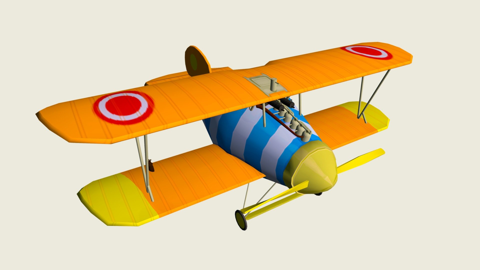 Stylized Flying Circus Airplane - 3D model by Leah Meyer (@MeyerLeah ...