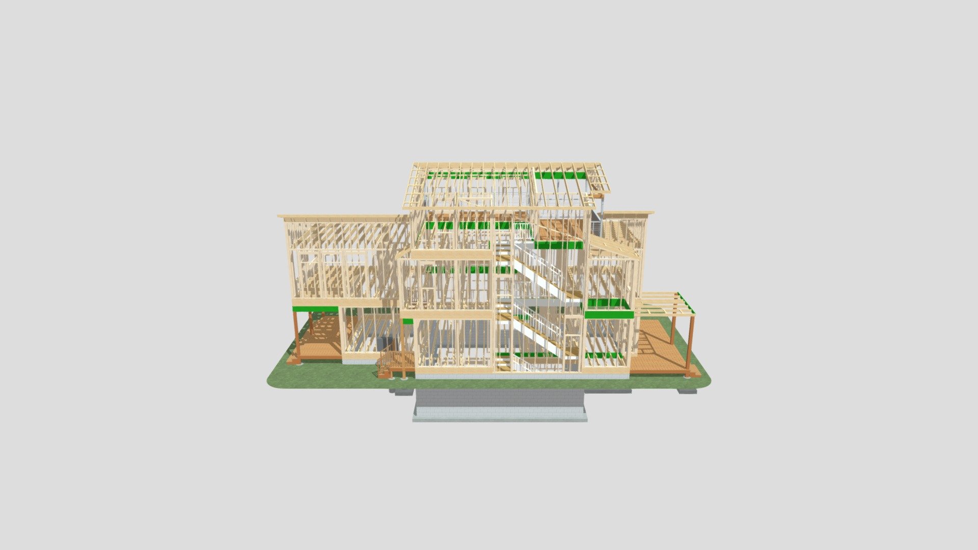 1st house - 6052 Guilford (Corner house) - Download Free 3D model by ...