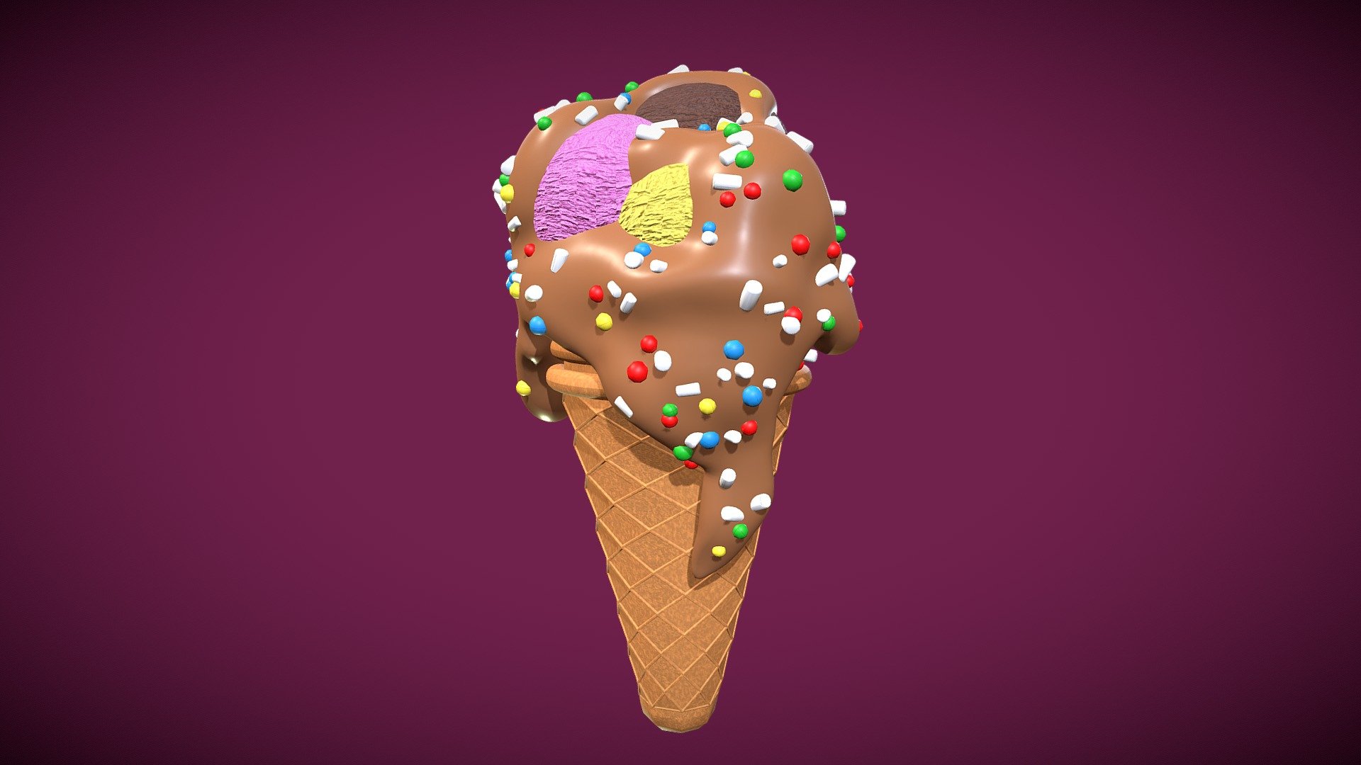 Blender 3D Ice cream - 3D model by Aniushkania [bd185a2] - Sketchfab