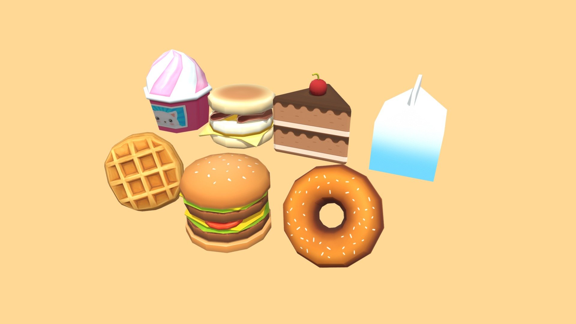 3D Bakery Object - Download Free 3D model by layerlab [bd1c0a7] - Sketchfab