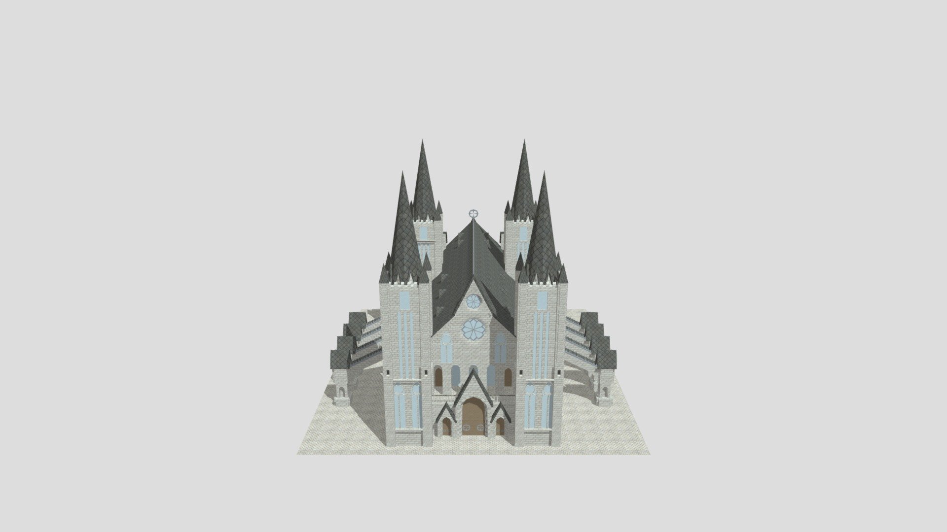 Gothic Building - 3D model by Devon Pittman (@ahwelp) [bd1c9cb] - Sketchfab