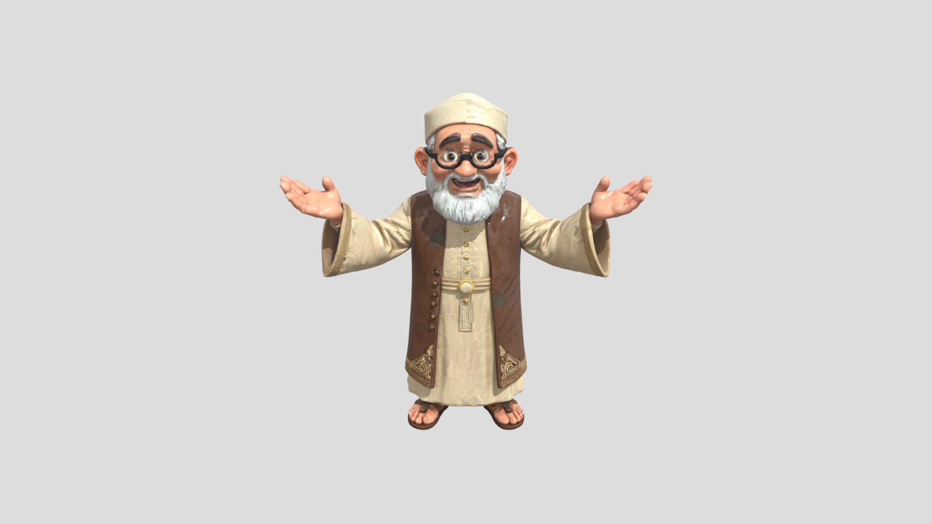Wise Elder Character - 3D model by ramzirami700 [bd1ce1c] - Sketchfab