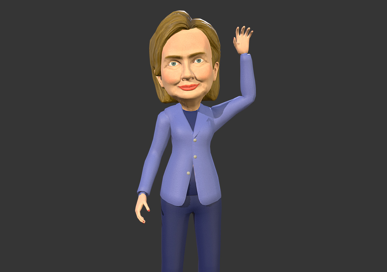 Hillary Caricature - 3D model by TomVeg (@tomislavveg) [bd212fe ...