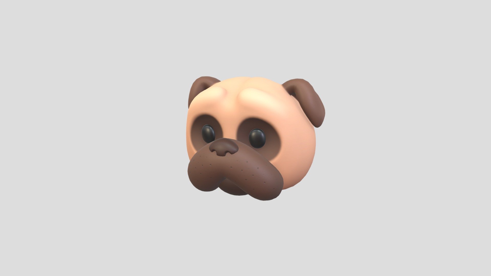 Prop164 Pug Head - Buy Royalty Free 3D model by BaluCG [bd23c34 ...