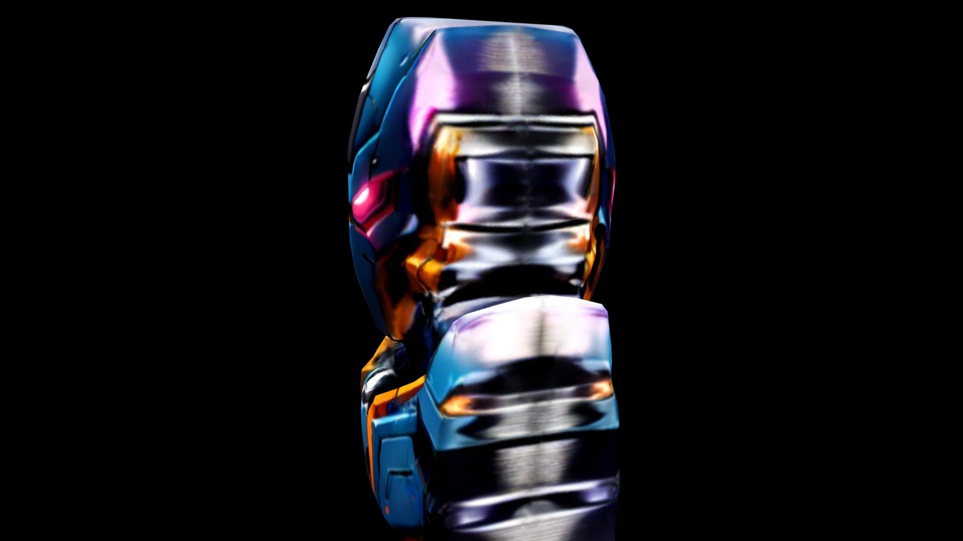 The image features a close-up of a robots face - Download Free 3D model ...
