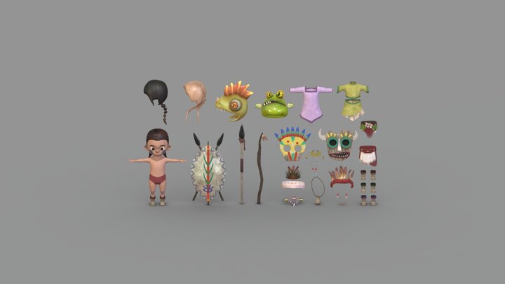 Chibi-character 3D models - Sketchfab
