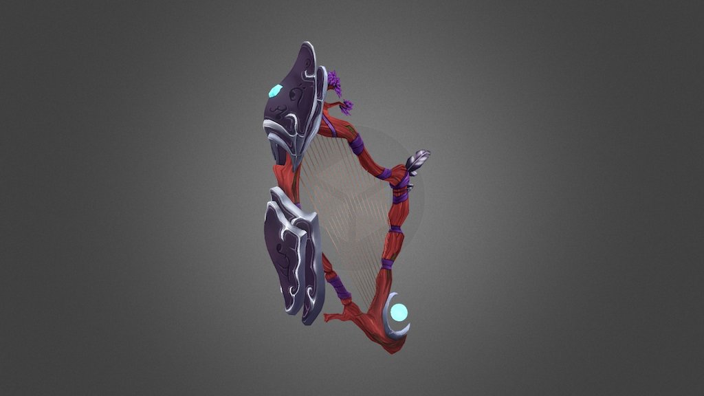 "Elun'Dorini" - Low Poly Harp - 3D model by Jeff (@kiri-rxrai) [bd333b6 ...