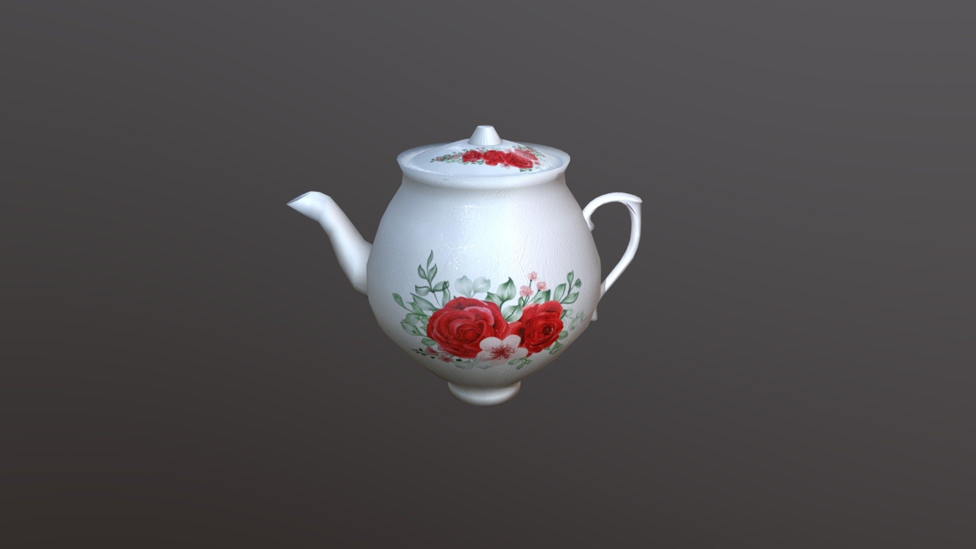 Porcelain Tea Pot - 3D model by Balkanika [bd333f4] - Sketchfab