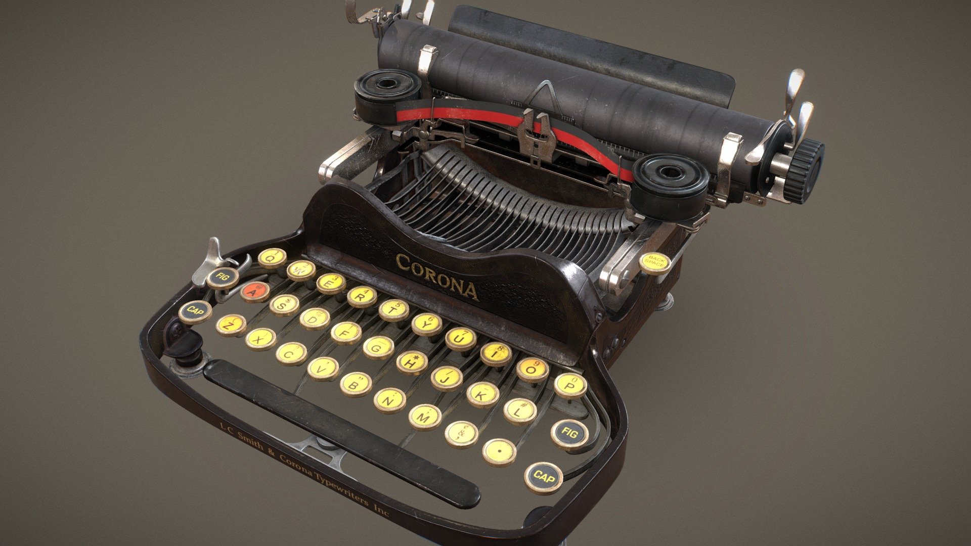 CORONA NO.3 TYPEWRITER - 3D model by Alina Zhdanova (@ilandion.rise ...