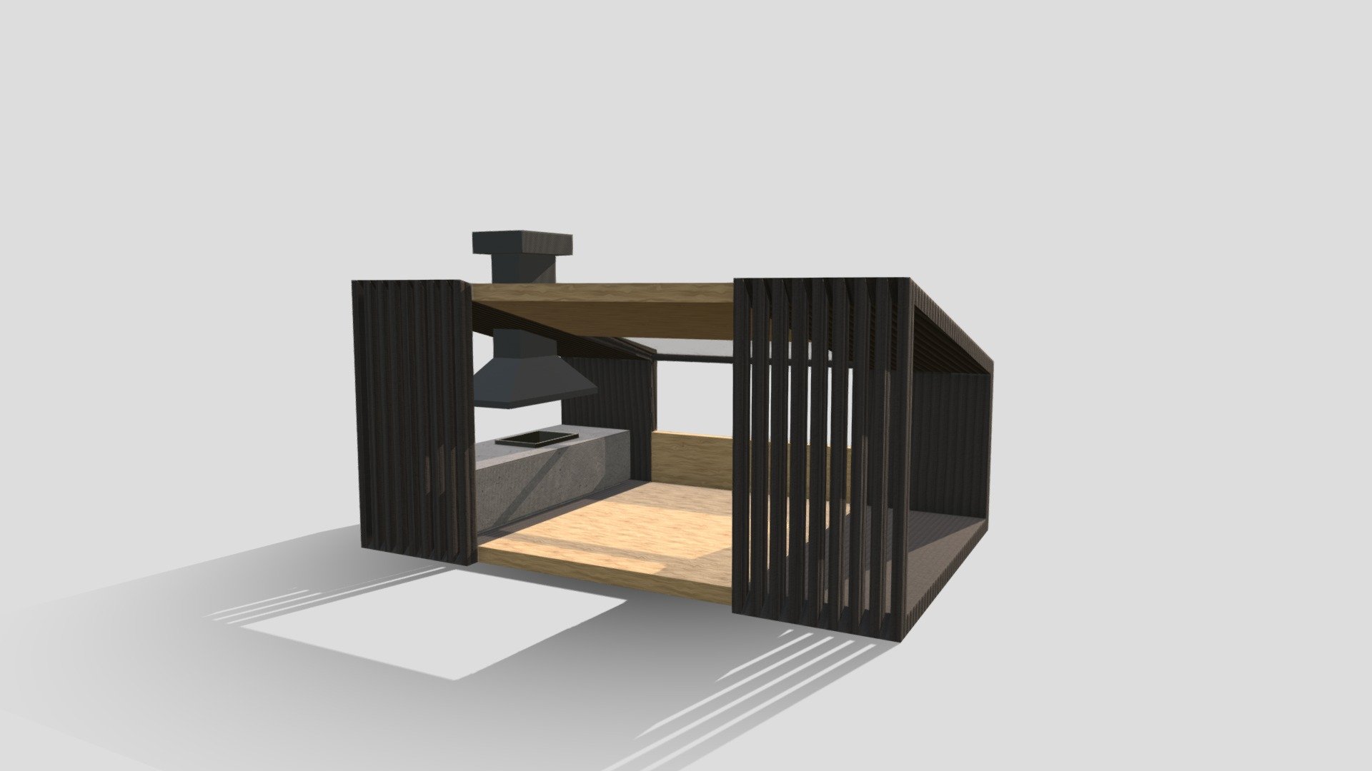 Barbecue Area - 3D model by AlexMust [bd435f4] - Sketchfab