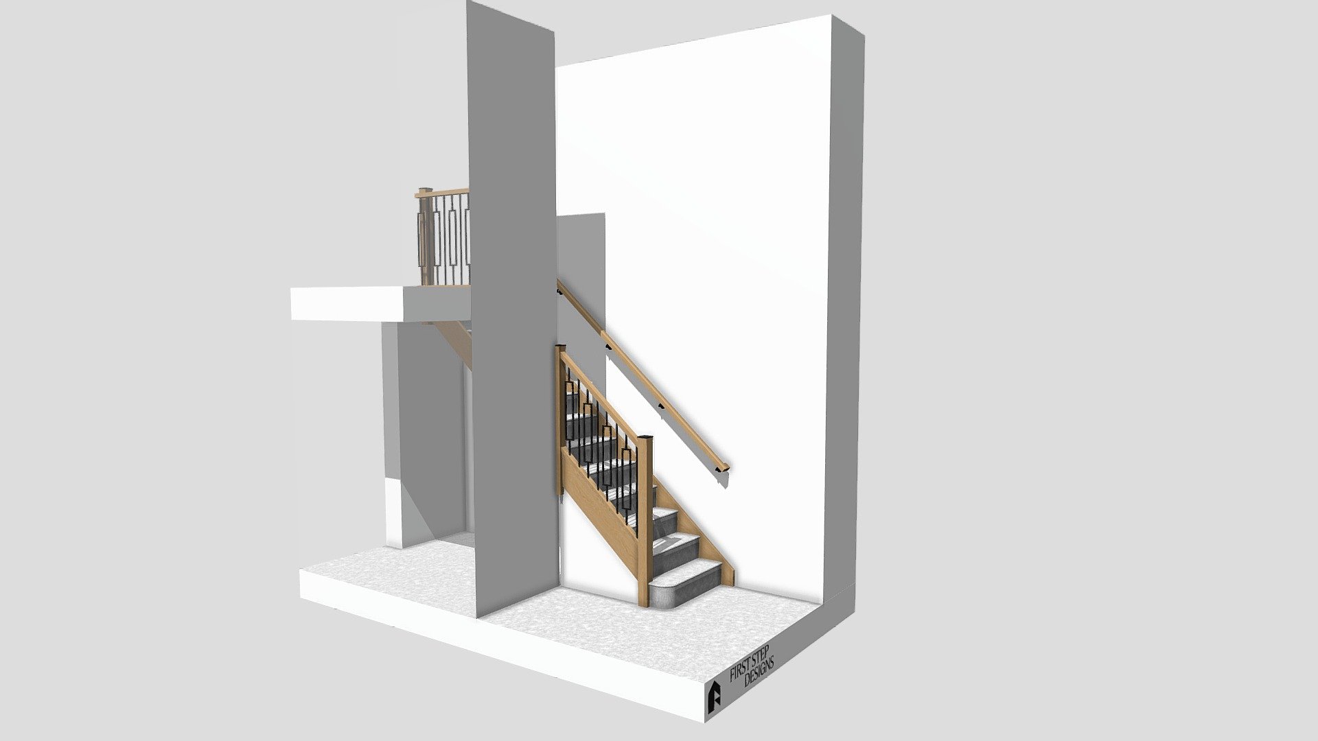 W Finnemore - staircase model - Download Free 3D model by First Step ...