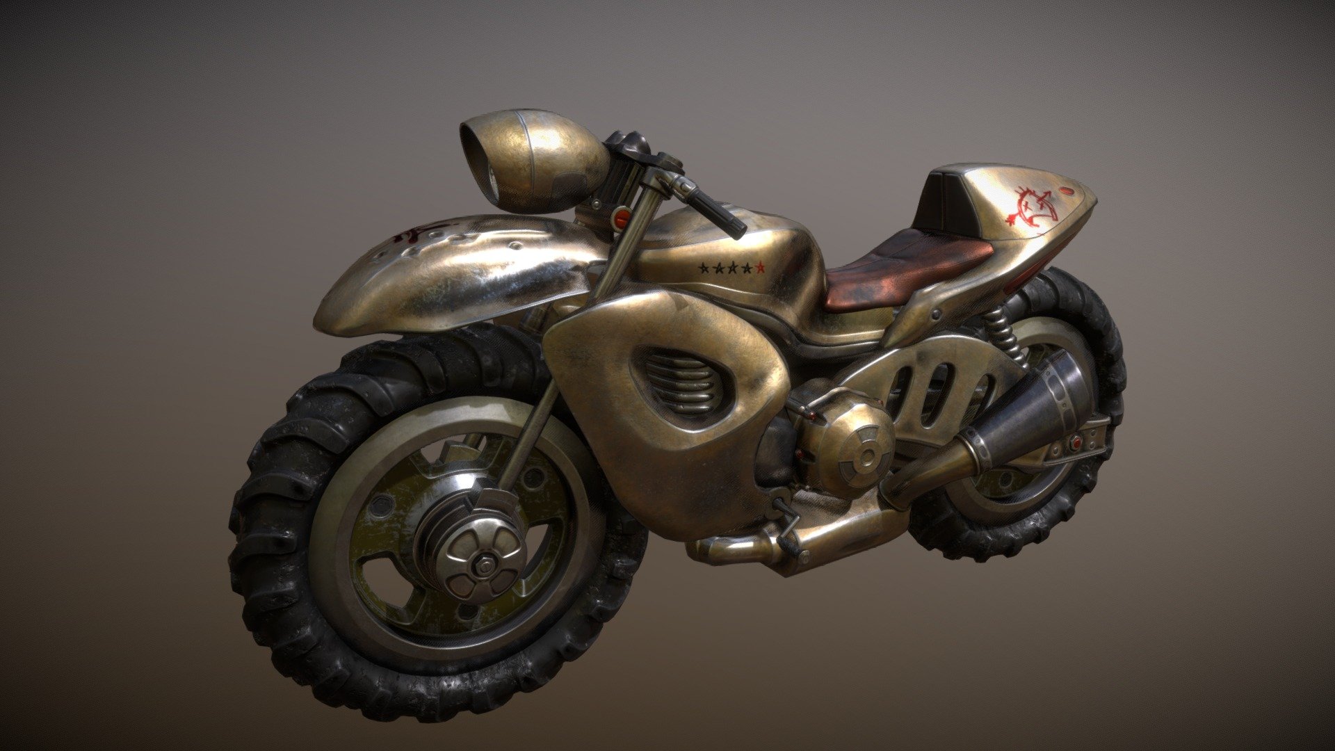 Post-apocalyptic bike - Download Free 3D model by Michael.Almazoff ...