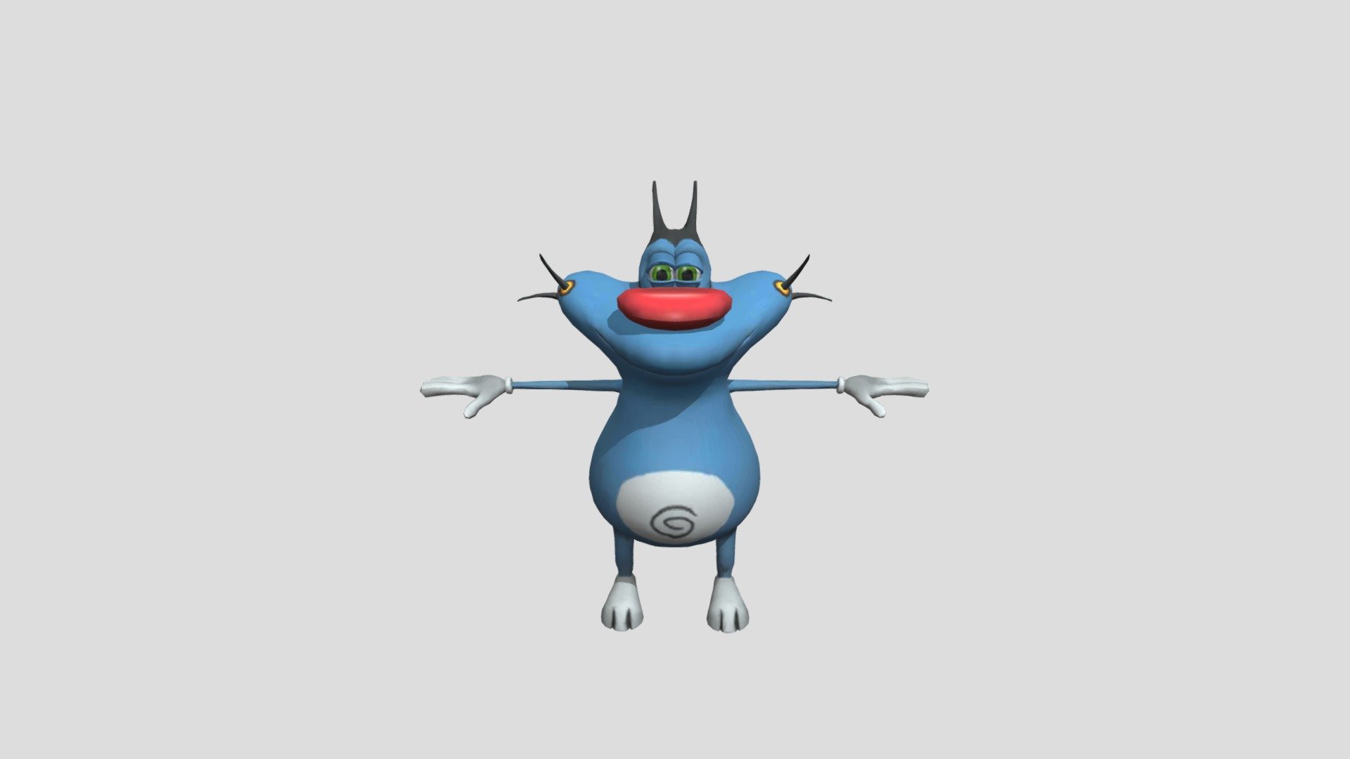Oggy - Download Free 3D model by 3D by Renato👽🎅 (@3dbyrenato) [bd50b0c ...
