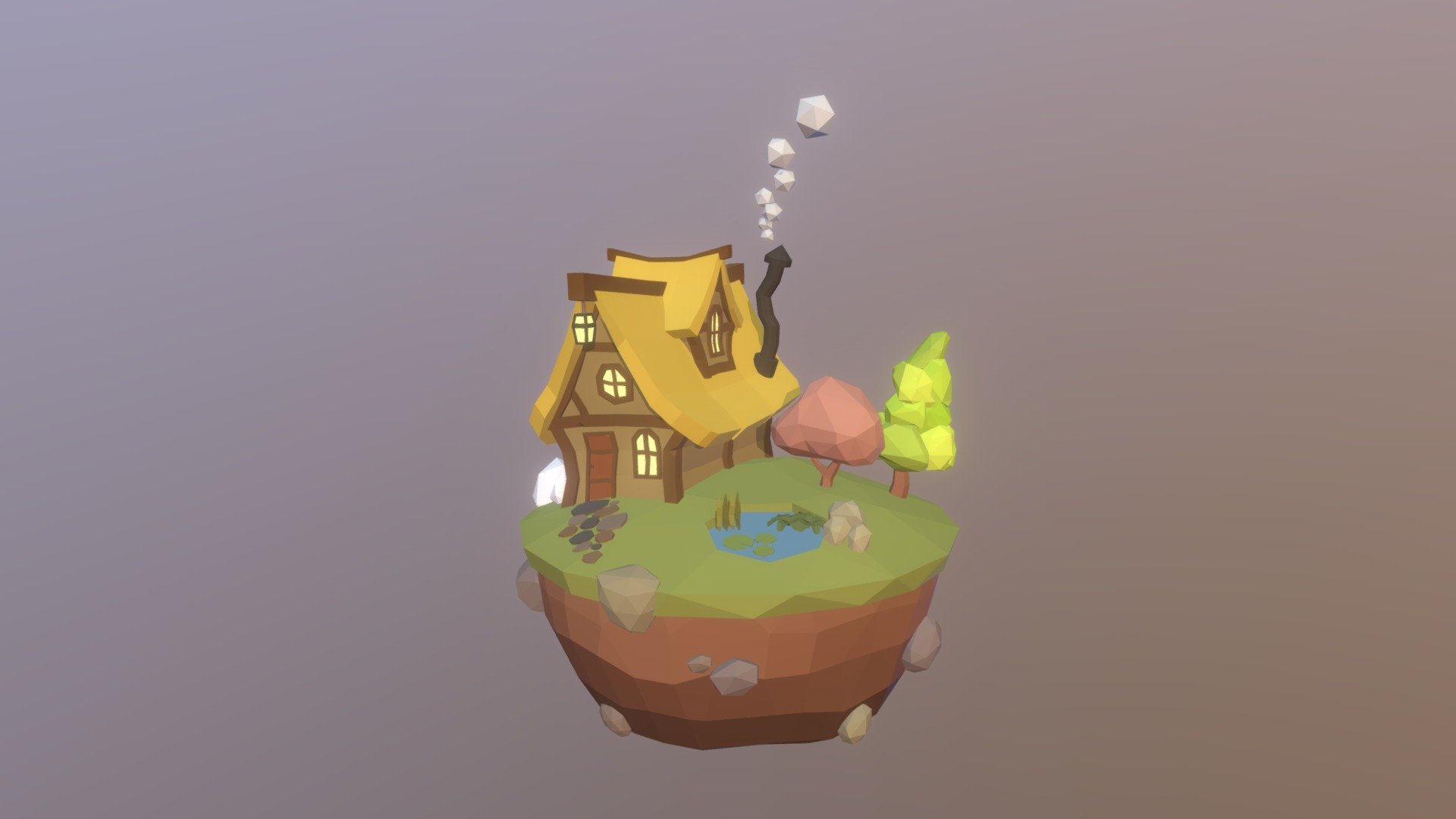 Low Poly Cottage - 3D model by Heluizio [bd52450] - Sketchfab