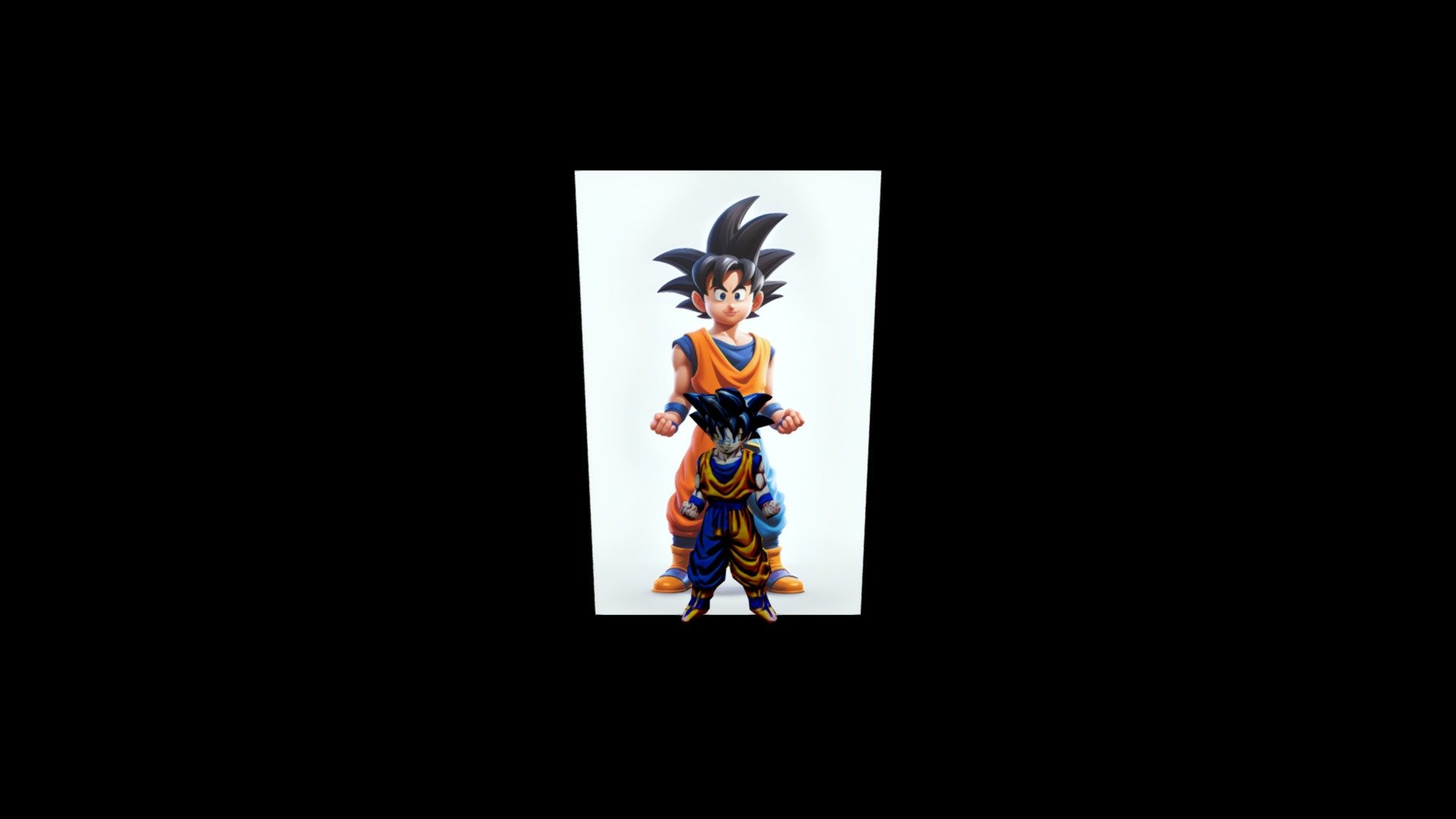 a cartoon character in orange and blue outfit Th - Download Free 3D ...