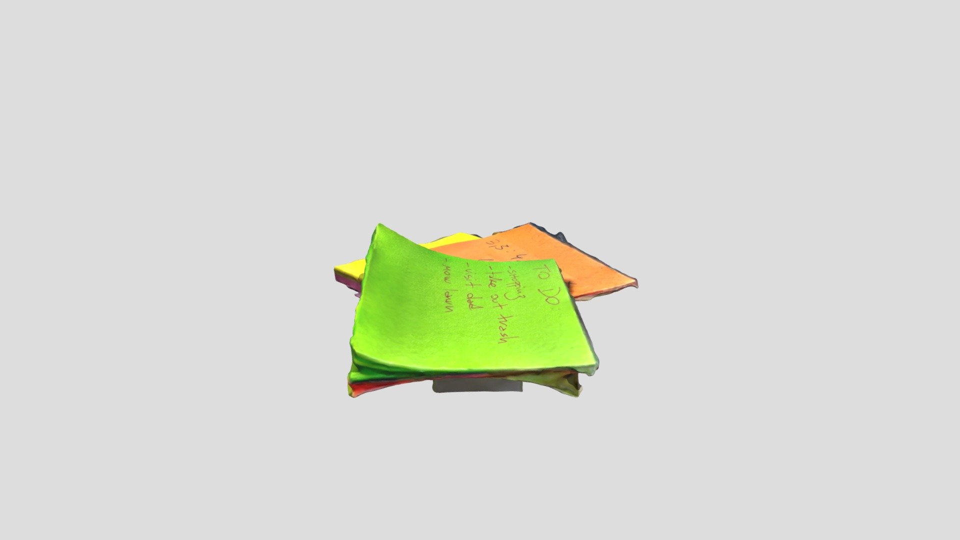 Post It Notes - 3D model by azzaaa [bd53344] - Sketchfab