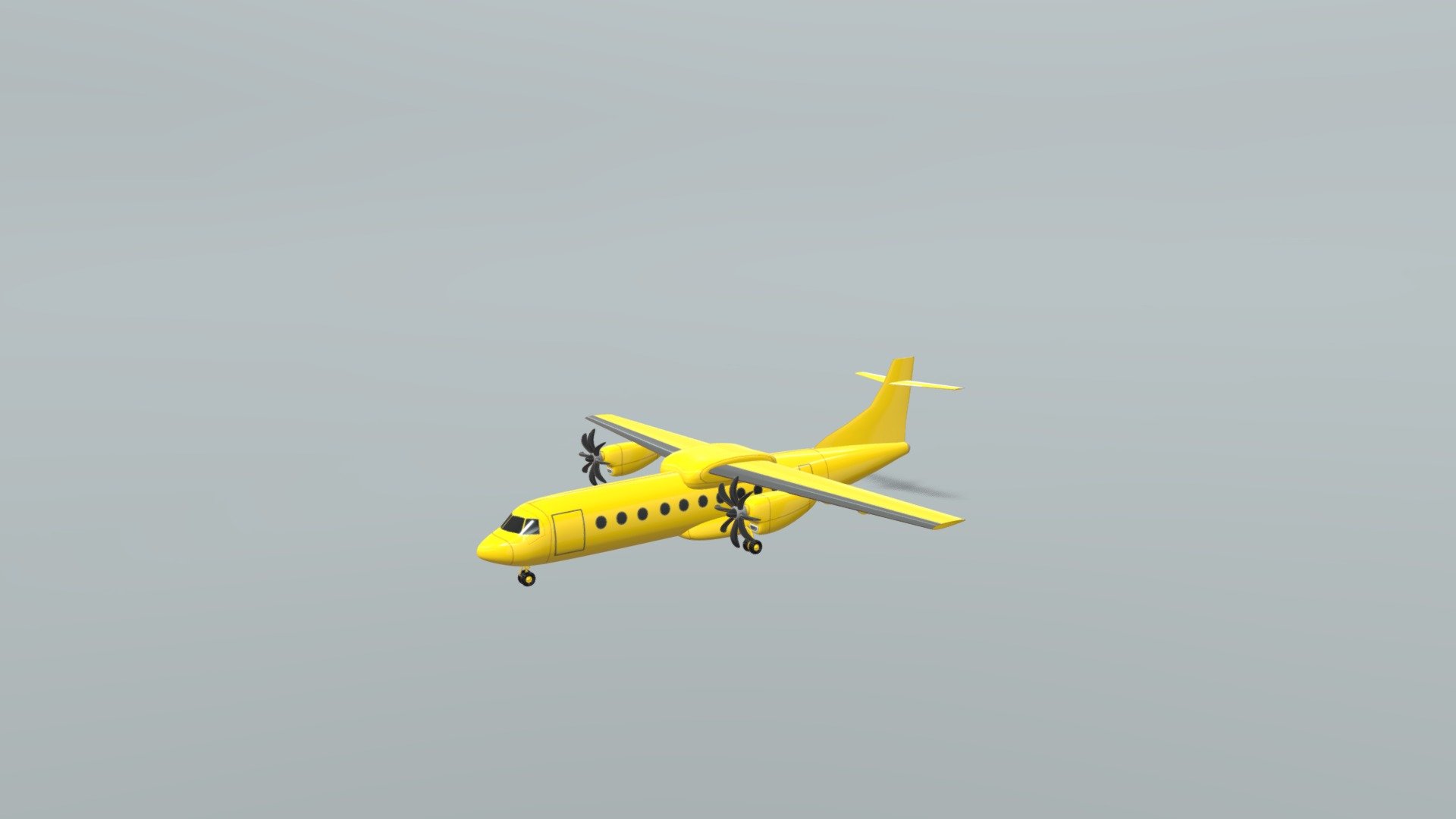 ATR-72 Yellow - Download Free 3D model by Robbie (@OskarSc80) [bd534e8 ...